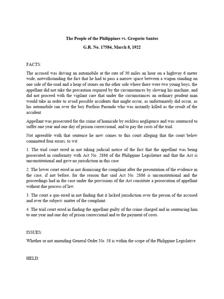 Homicide by Reckless Negligence Case | PDF | Crimes | Crime & Violence