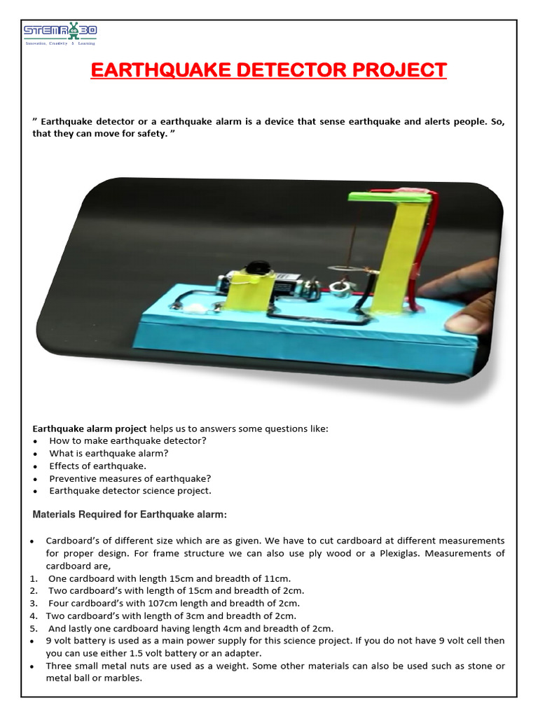 Earthquake Detector Project | PDF | Electrical Equipment | Electrical ...