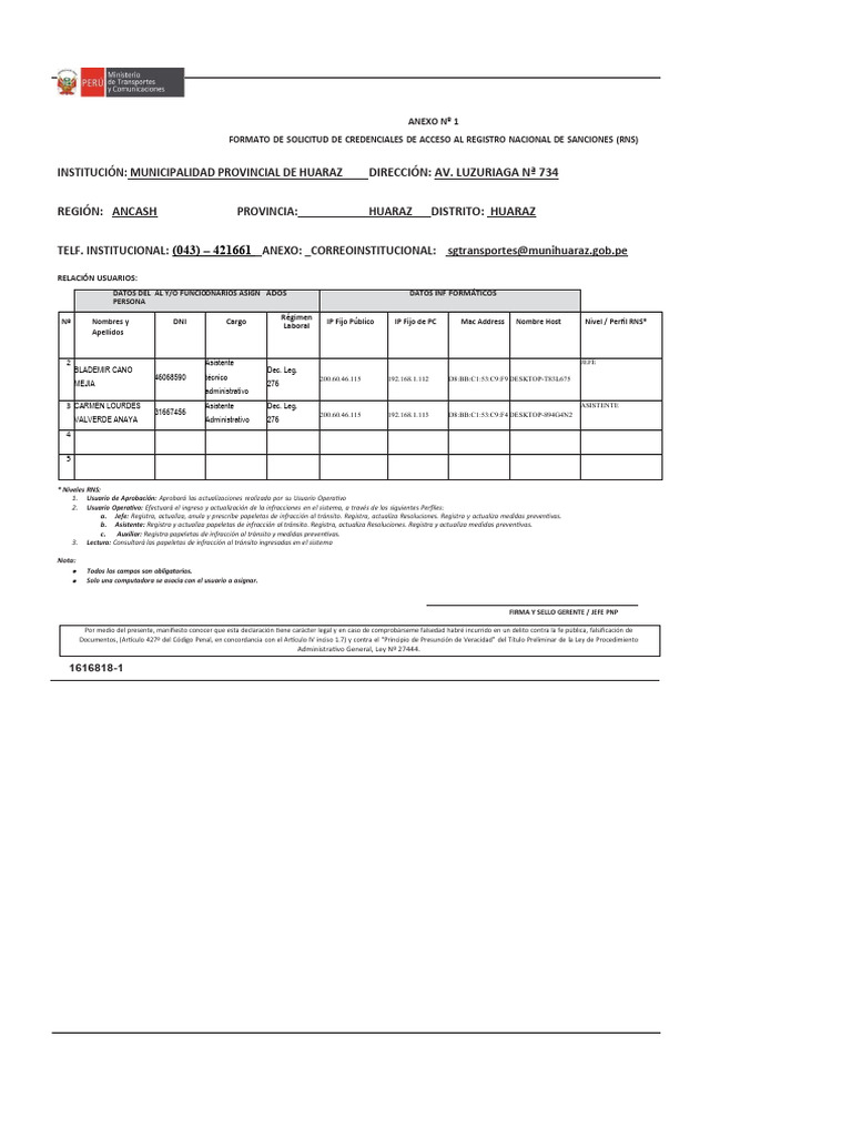ANEXO #Acceso SNS | PDF