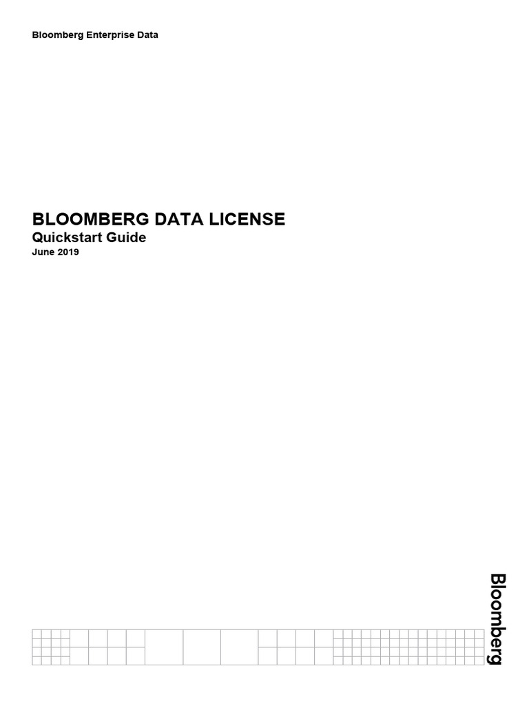Bloomberg Data License Quickstart Guide | PDF | Secure Shell | Computing