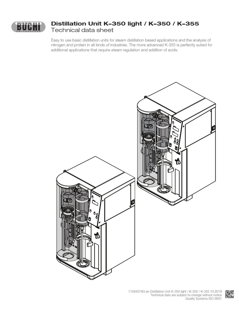 k-350 k-355 Teknik Data | PDF | Distillation | Materials