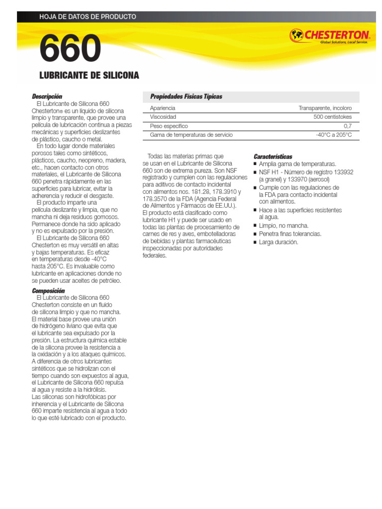 Chesterton 660 Datasheet - ES | PDF