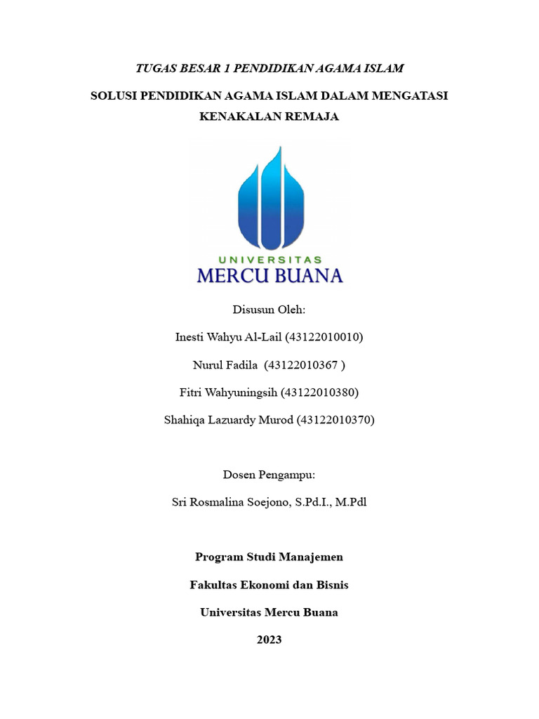 TB 1 PAI - Kelompok | PDF