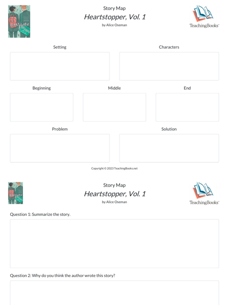 Pre AP Story Map Multi-Leveled Lesson Heartstopper Vol. 1 | PDF