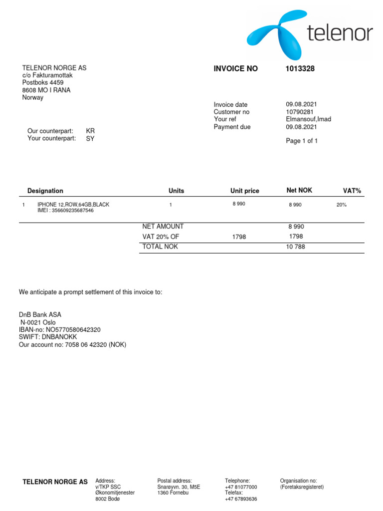 Telenor Norway Latest Pdf