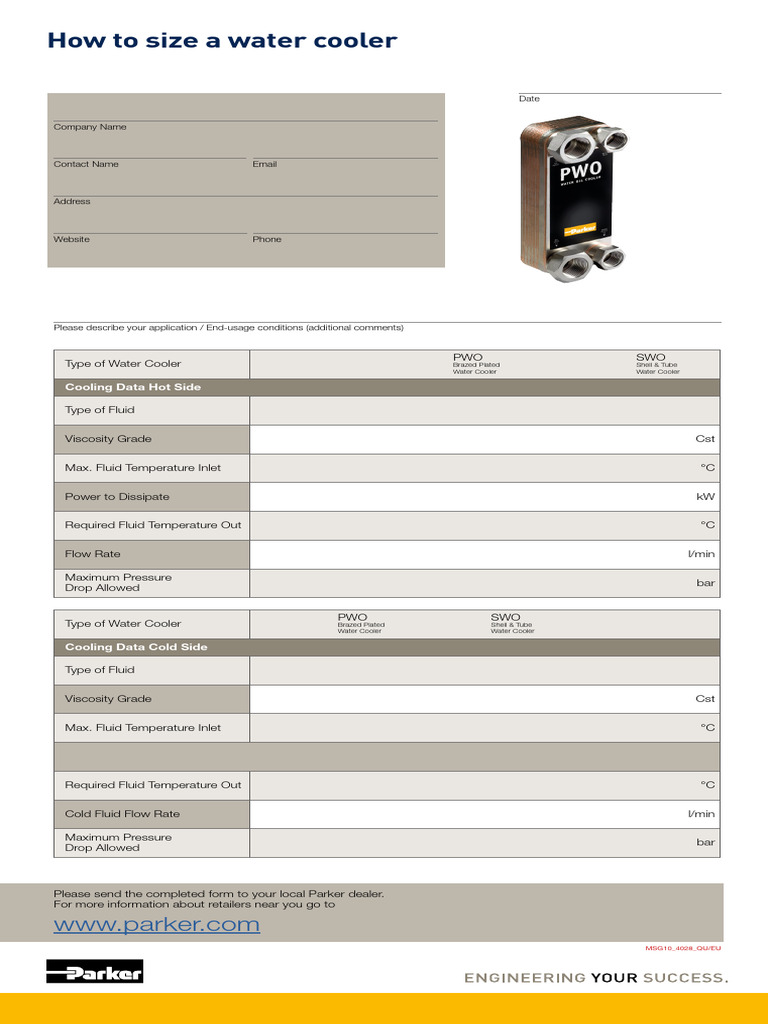 Water Cooler Sizing Guide | PDF | Viscosity | Home Appliance