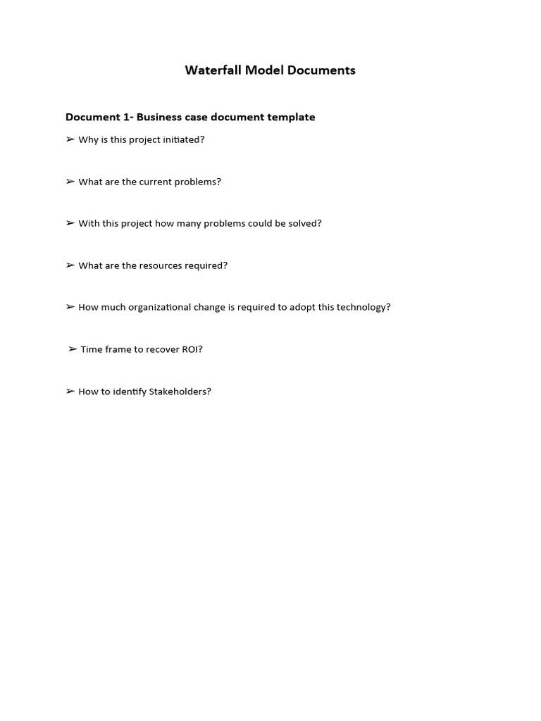 Waterfall Model Documentation Overview | PDF | Risk | Use Case