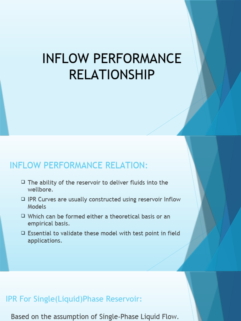 Inflow Performance Relationship | PDF | Petroleum Reservoir | Pressure