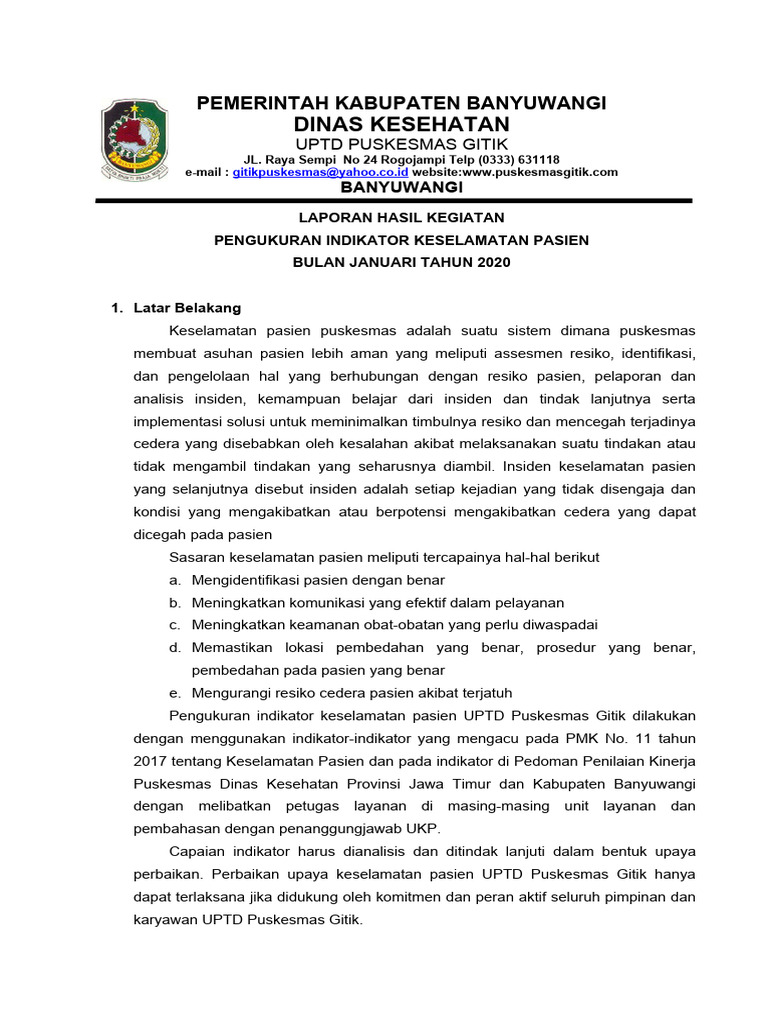 LHK Keselamatan Pasien | PDF