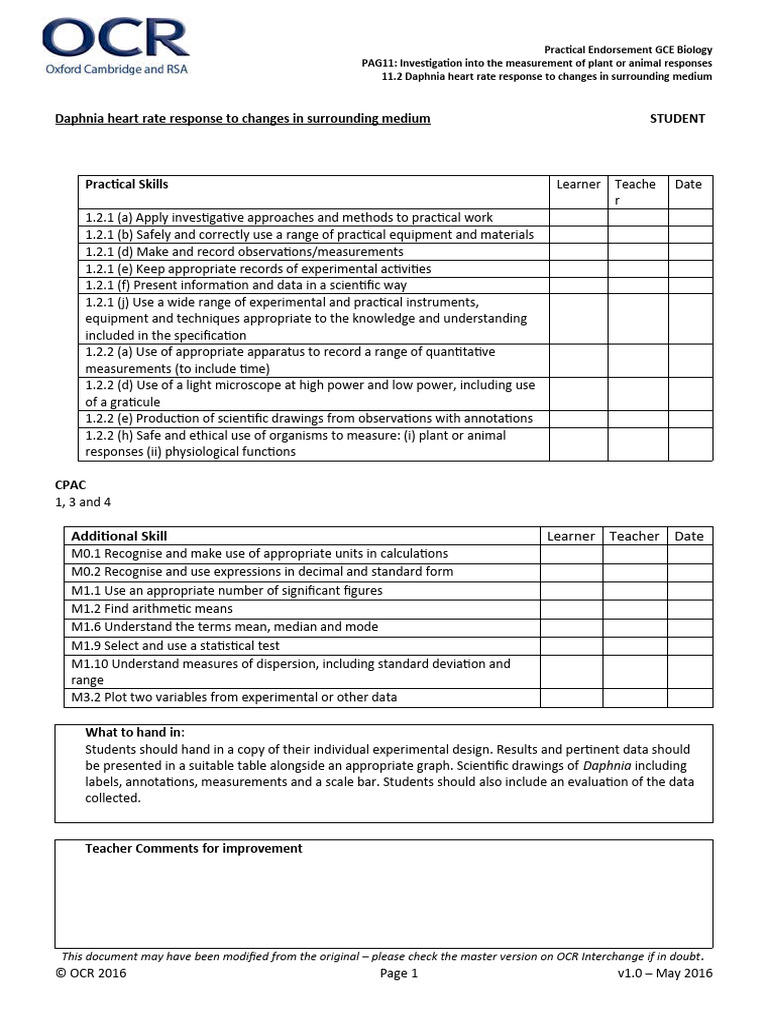 PAG11.2 Skills Record Checklist 3 | Download Free PDF | Mean | Drawing