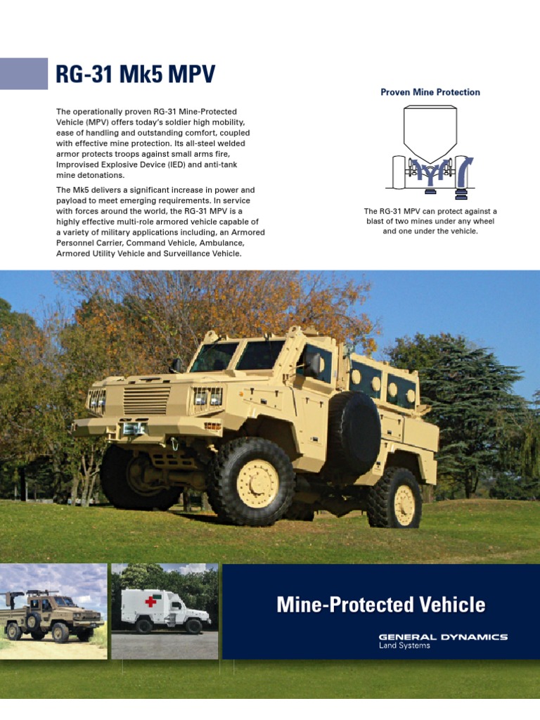 RG-31 Mk5 Mine-Protected Vehicle Overview | PDF | Land Mine | Axle