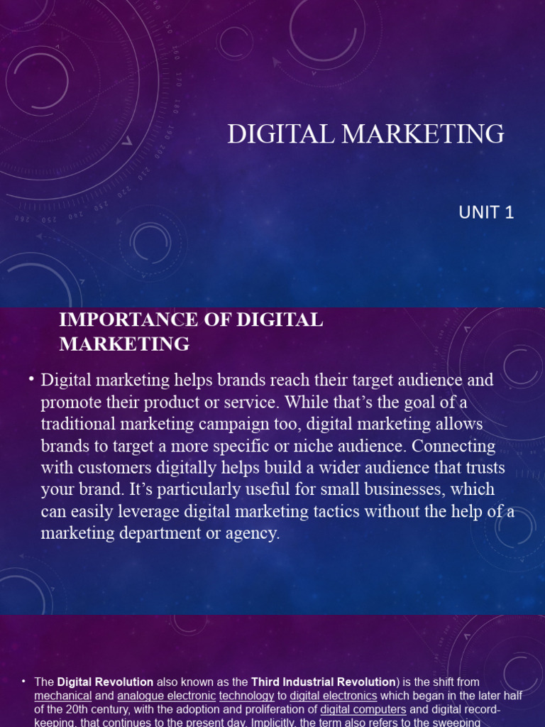 Digital Marketing Unit 1 New Pdf Digital Marketing Search Engine