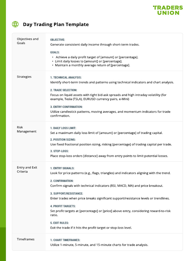 Day Trading Template | PDF