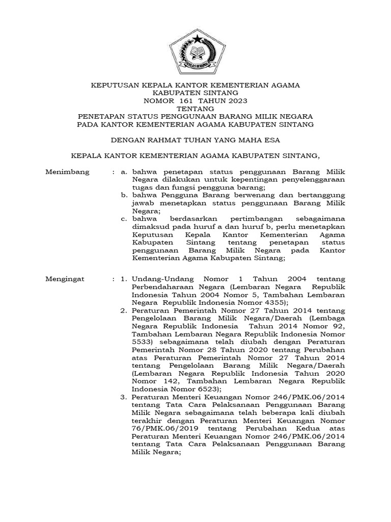 SK PSP - 2023 - Pendis | PDF | Griya & Taman