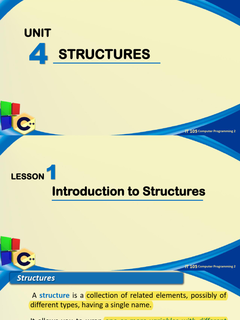 B Lesson1-Introduction-to-Structures - 2 | PDF | Data Type | Variable ... B Lesson1-Introduction-to-Structures - 2 | PDF | Data Type | Variable ...