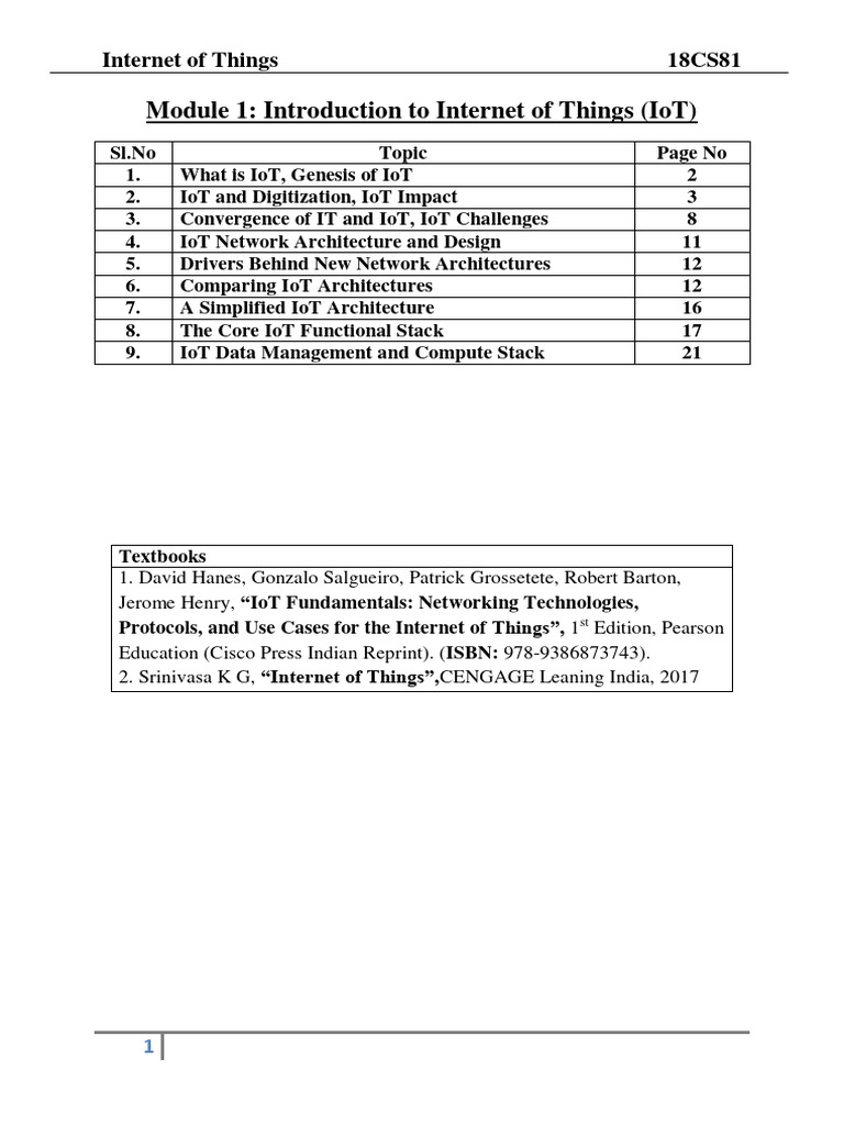 IOT Mod1 | PDF | Internet Of Things | Computer Network