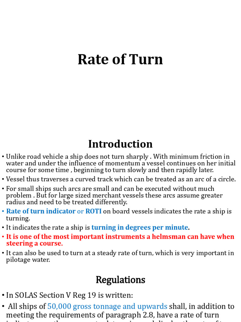 Rate of Turn | PDF