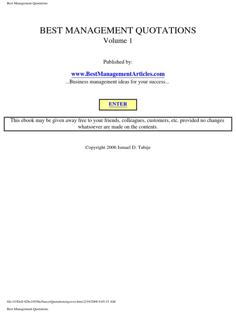 Best Management Quotations Vol 1 | PDF | Motivation | Motivational