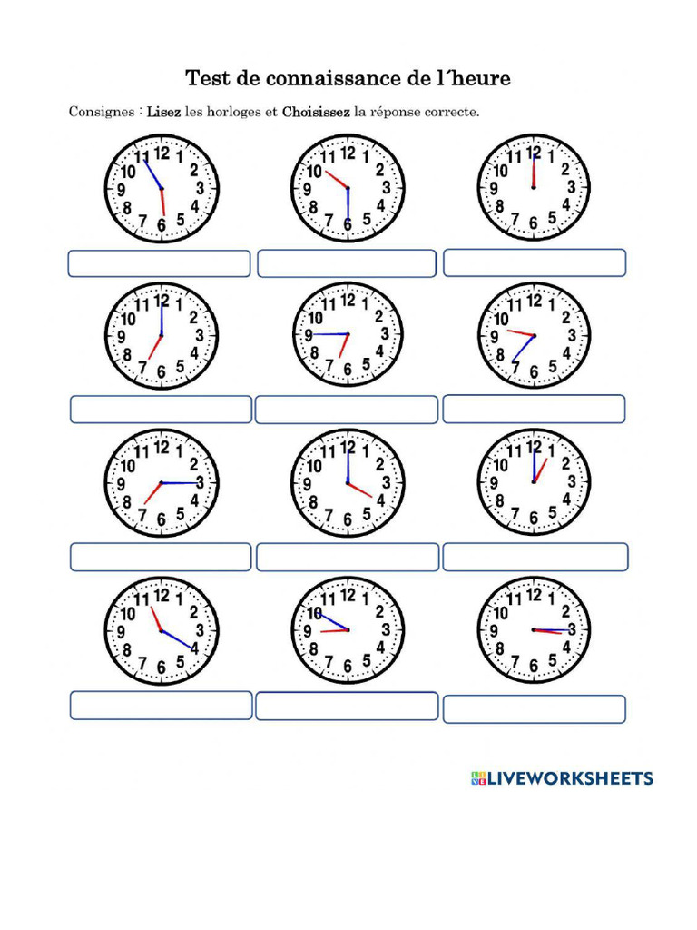 L'heure Exercices | PDF