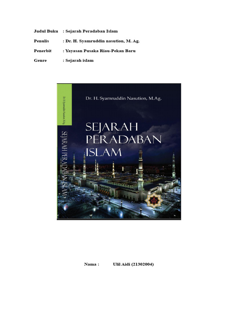 Resume Buku Sejarah Islam | PDF