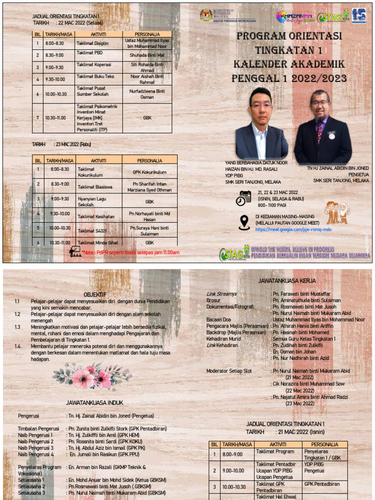 Brosur Orientasi Ting 1 2022 Pdf