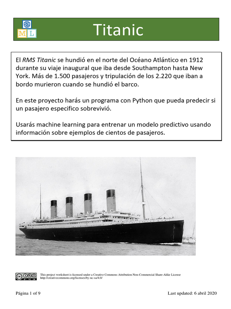 Worksheet Titanic Python Es | PDF
