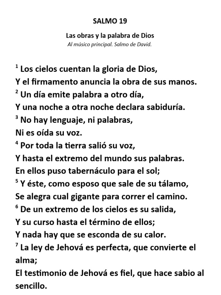 Salmo 19 | PDF