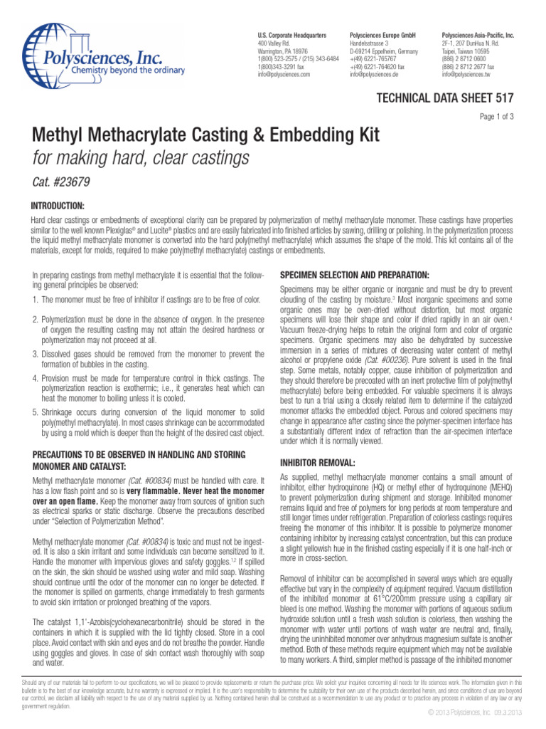 Acrylic Formula | PDF