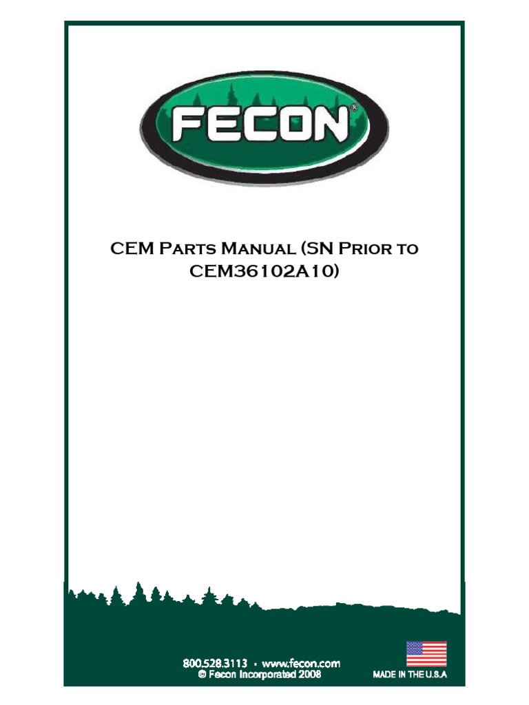 CEM Parts Manual (SN Prior To CEM36102A10) | PDF | Valve | Manufactured Goods