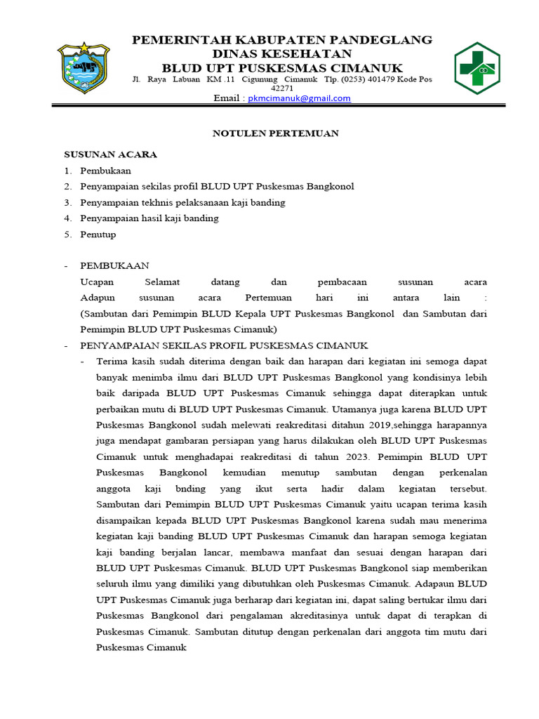 Notulen Kaji Banding | PDF