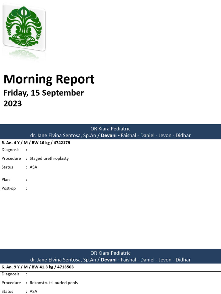 Morning Report: Friday, 15 September 2023 | PDF