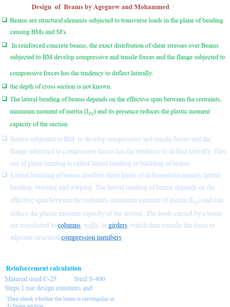 BEAM Design | PDF | Beam (Structure) | Bending