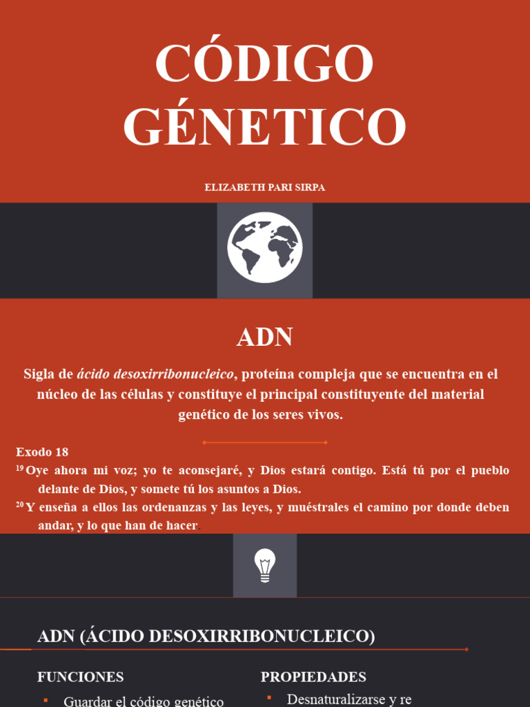 Codigo Genetico Diapositivas | Descargar gratis PDF | Codigo genetico | Adn