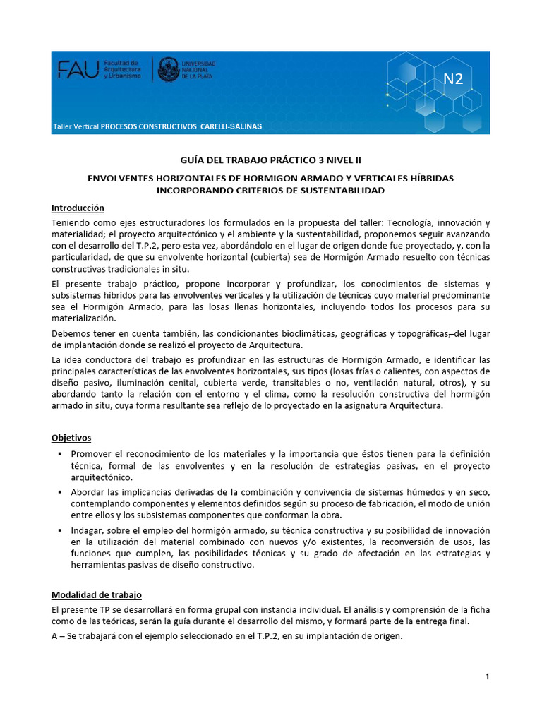 TP N°3 Nivel II PC CS | PDF | Hormigón | Diseño