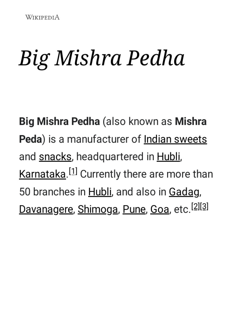 Big Mishra Pedha Overview | PDF | Foods | Cuisine