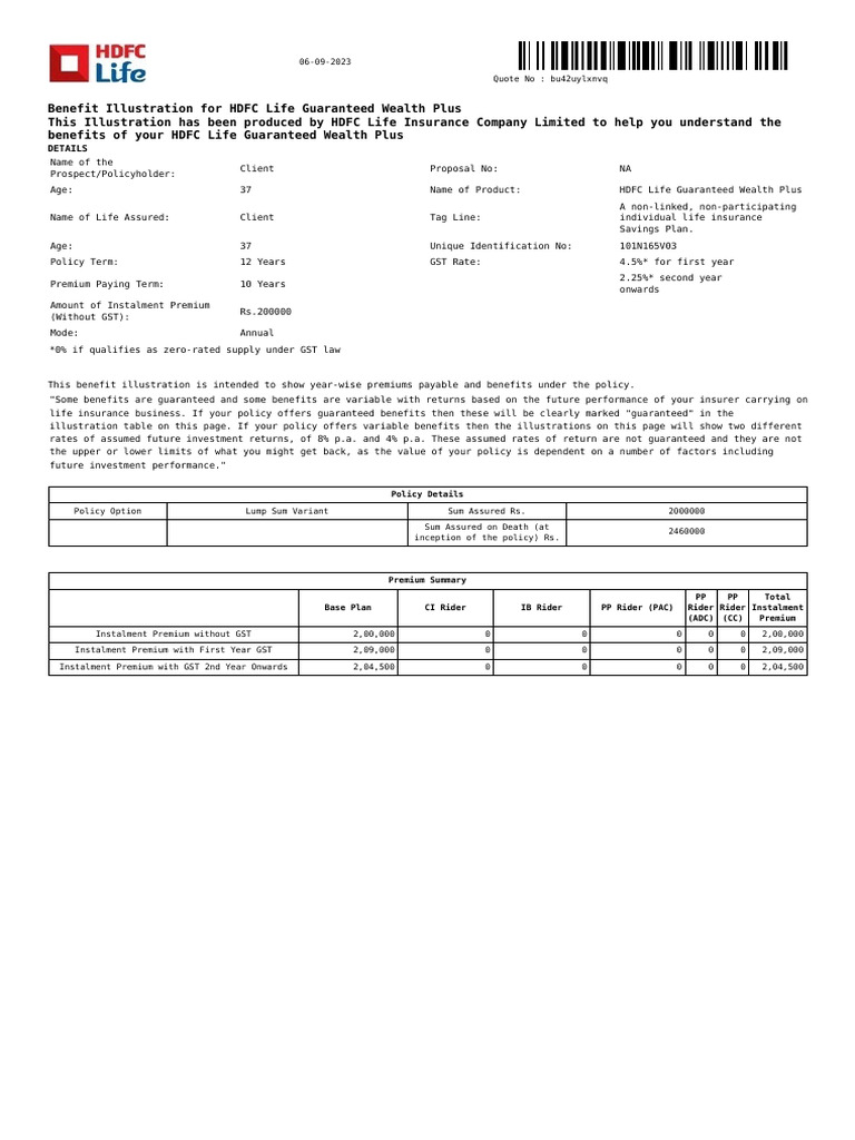 Illustration | PDF | Life Insurance | Insurance