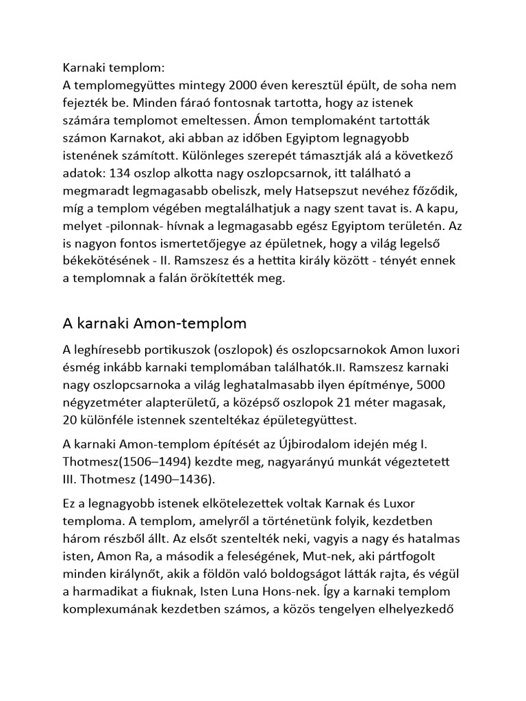 Karnaki Templom | PDF