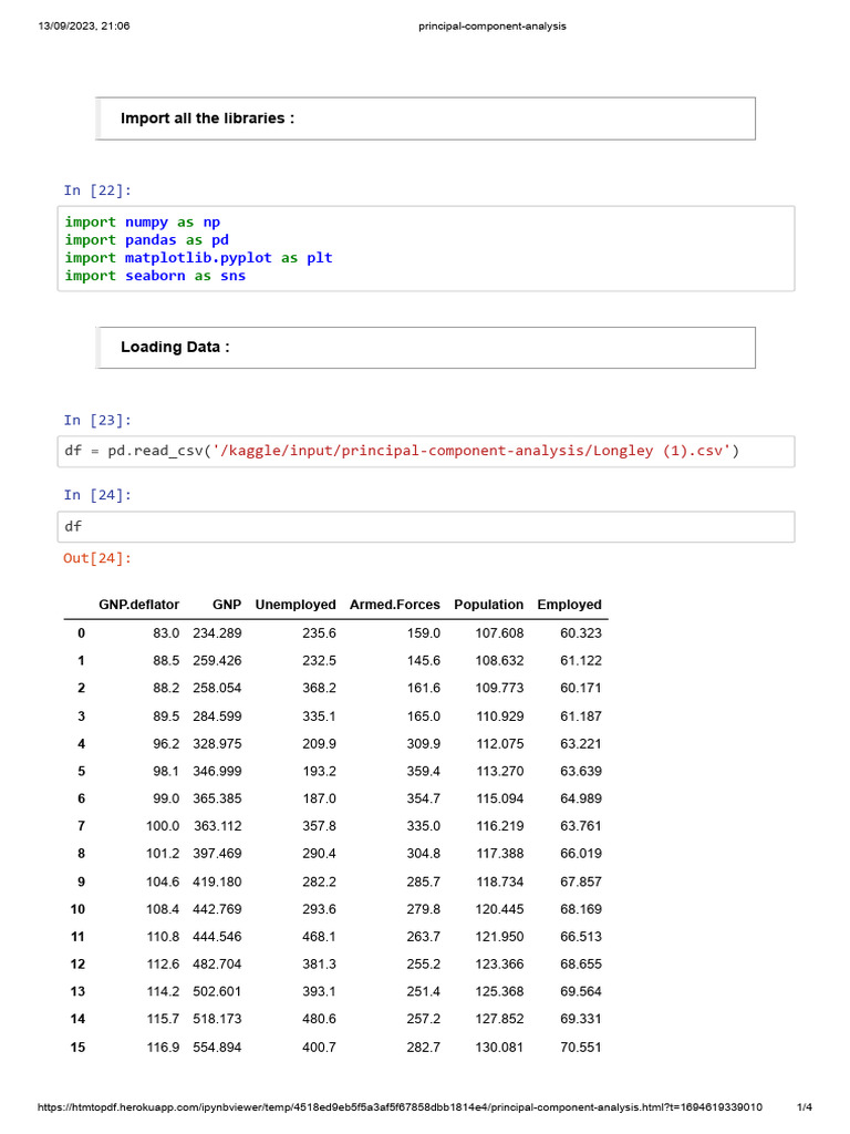 Pca Implementation Notebook | Download Free PDF | Principal Component Analysis | Algebra
