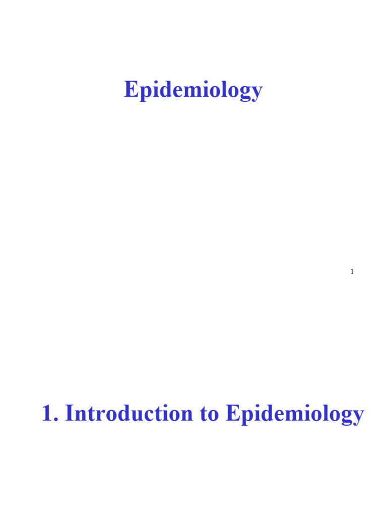 Introduction to Epidemiology Basics | PDF