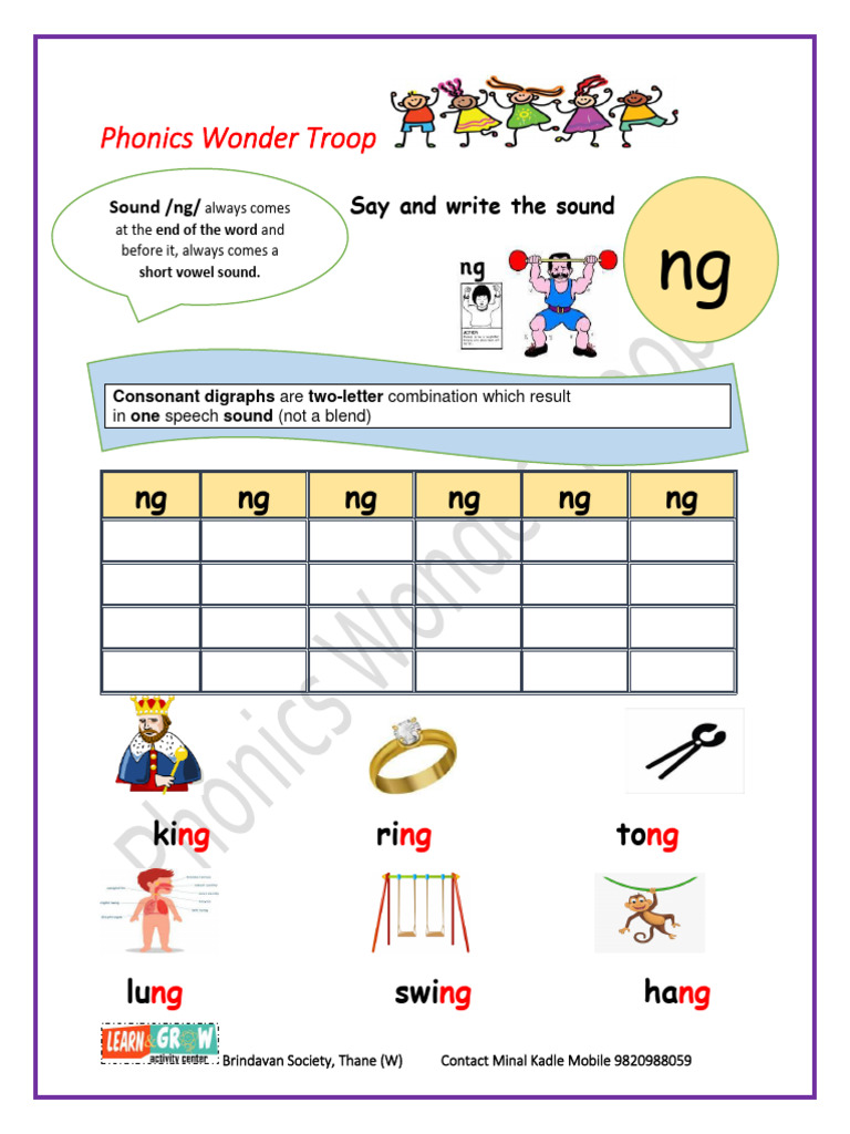 Sound-Ng Worksheet | PDF