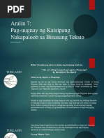 Q3 G11 Pagbasa at Pagsusuri - Module 1 | PDF