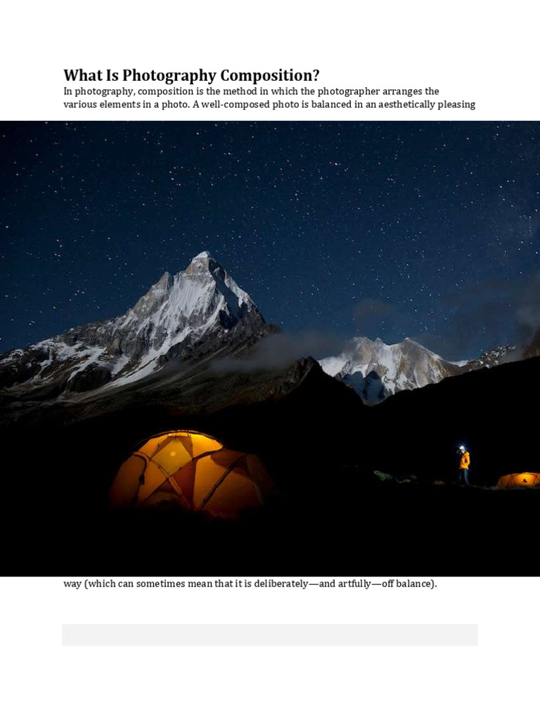 Photography Composition | PDF | Composition (Visual Arts) | Artistic ...