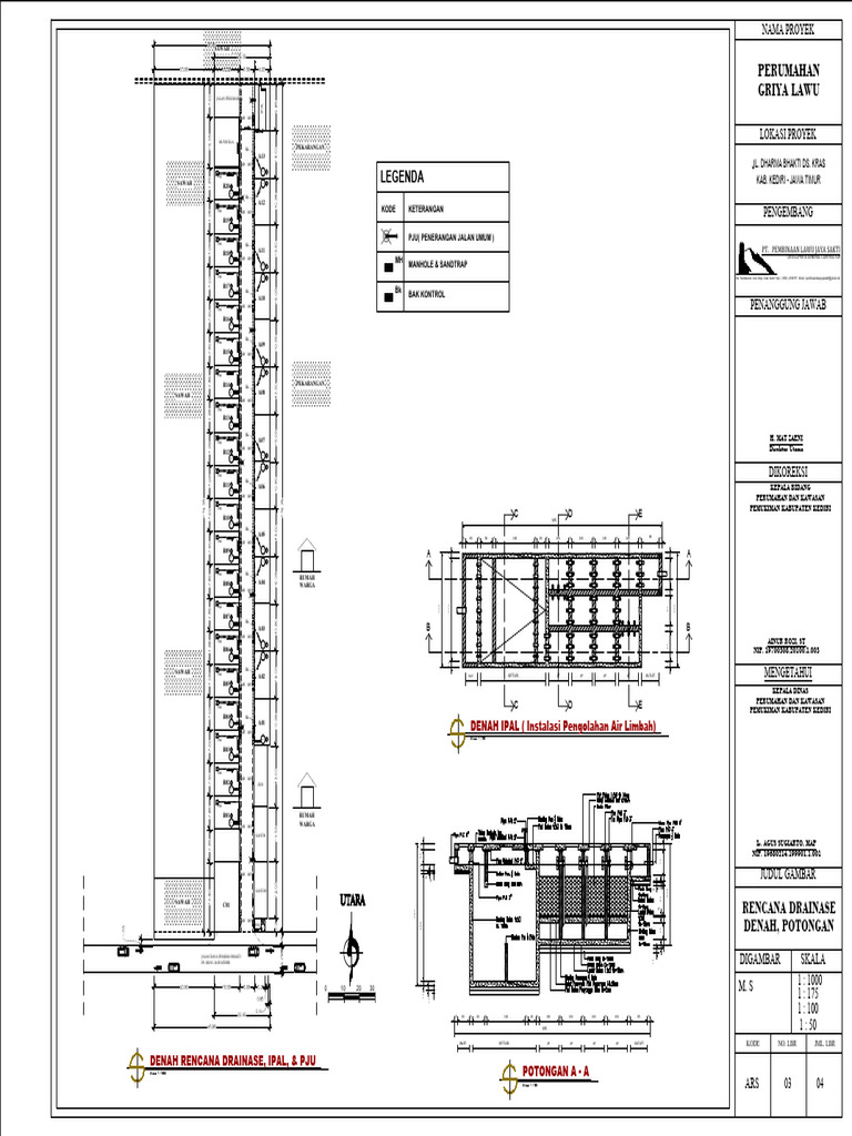 03.denah Rencana, Ipal & Pju | PDF