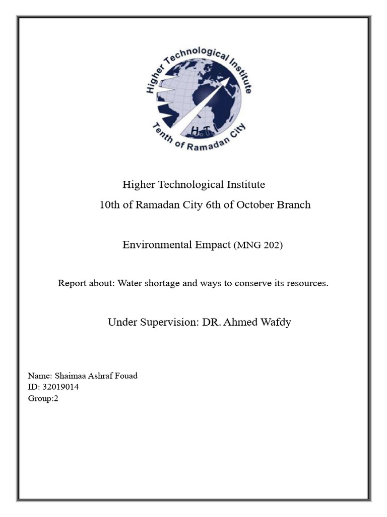 Water shortage new template | PDF | Water Scarcity | Water