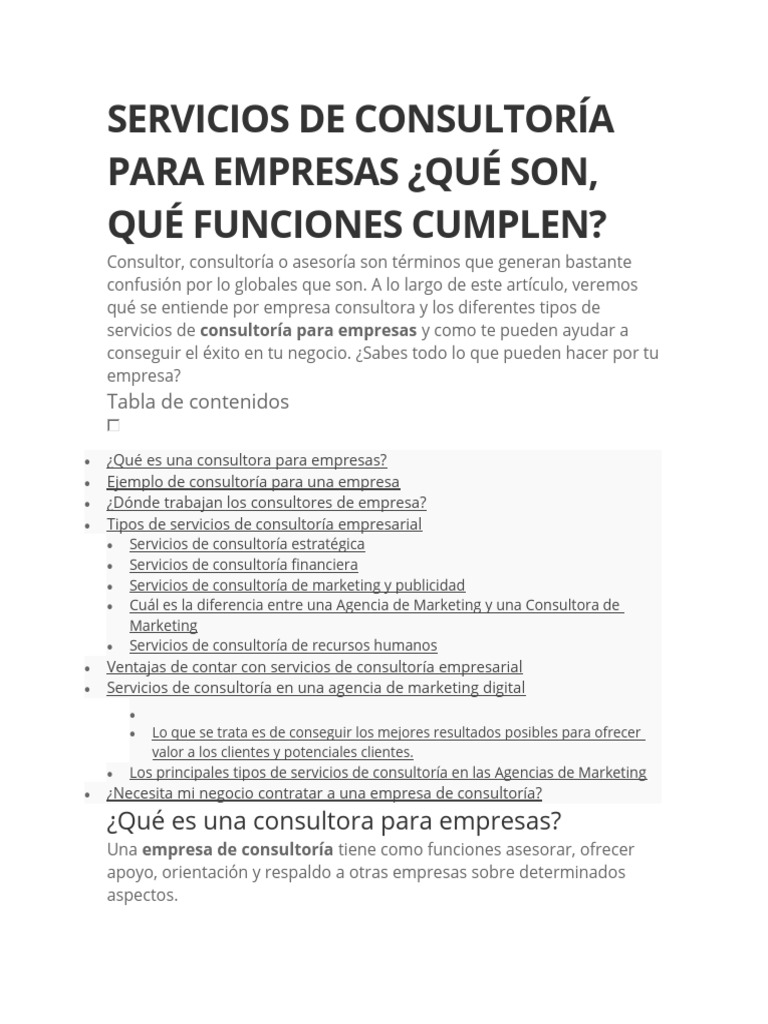 Consultora Ejemplo | PDF | Marketing | Business