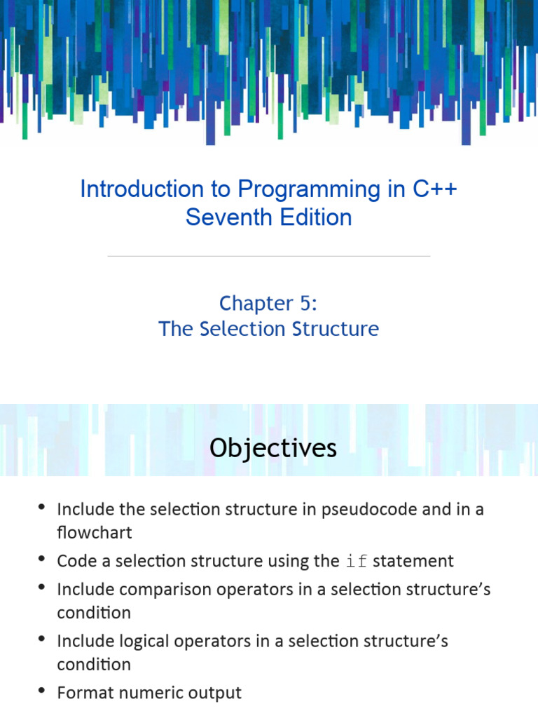 Selection Structure | PDF | Boolean Data Type | C++