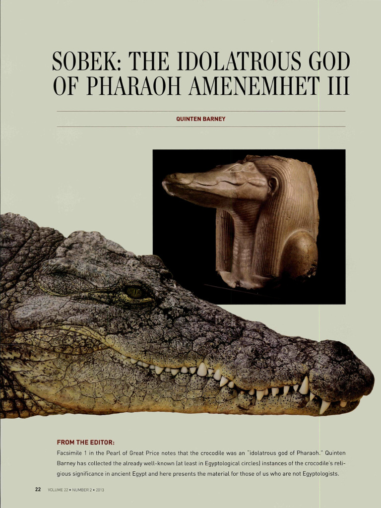 Sobek | PDF | Ancient Egypt | Pharaoh