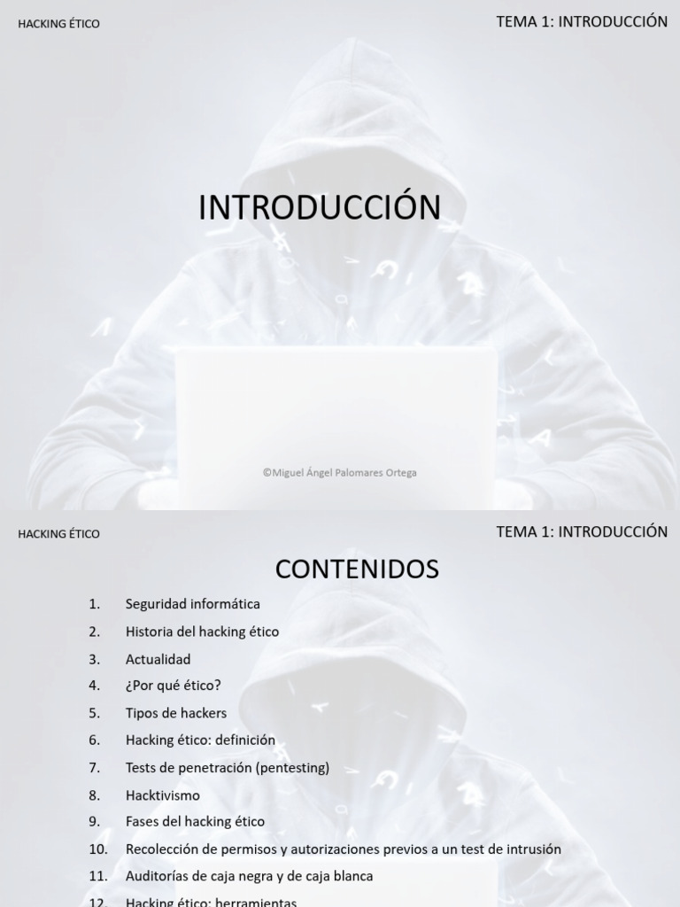 Tema1 Introduccion Al Hacking Etico | PDF | Malware | Virus de computadora