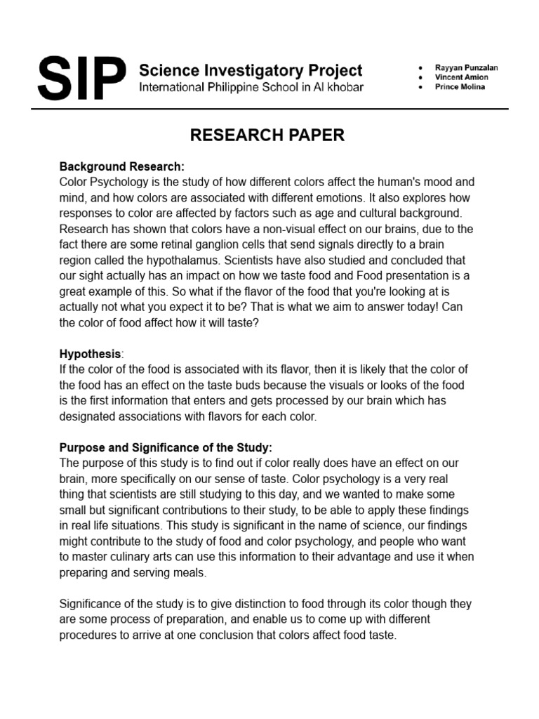 Sip - Research Paper | PDF | Fruit Preserves | Berry