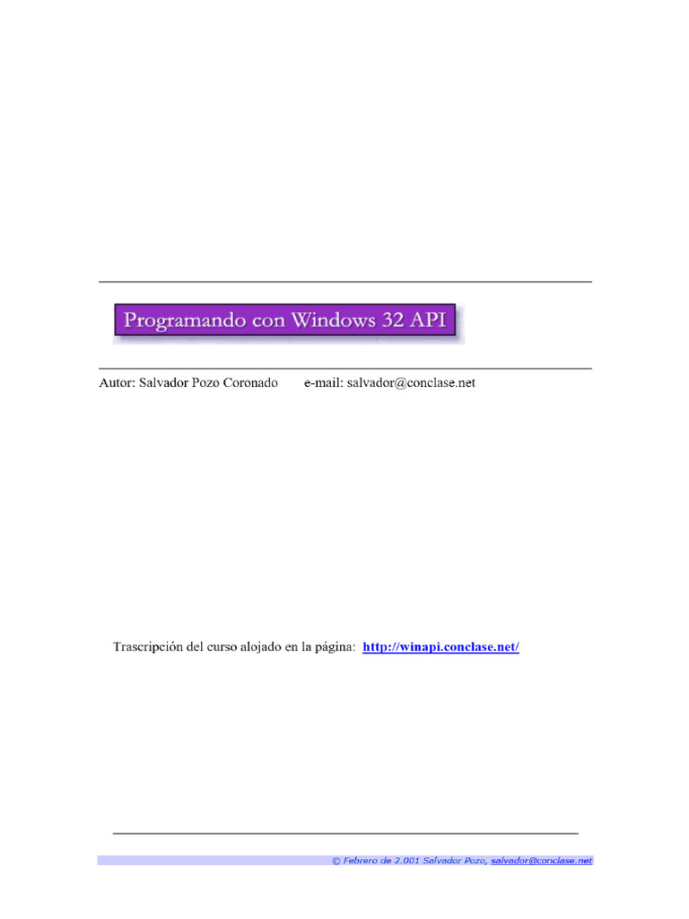 C Win32 Api Pdf